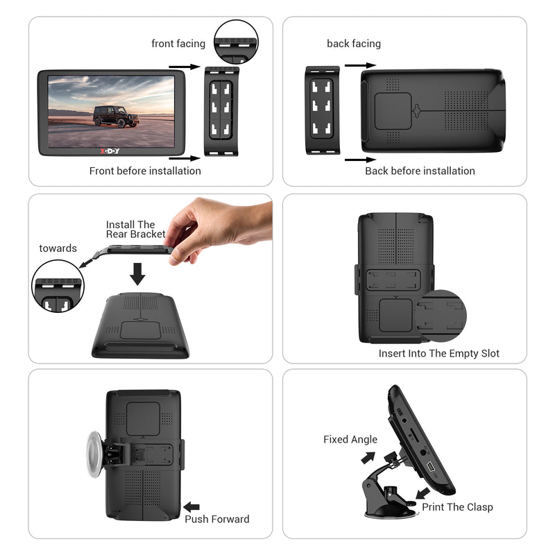 Lifetime Free Map Update Sat Nav 7inch Truck GPS with Bluetooth AV-in ...