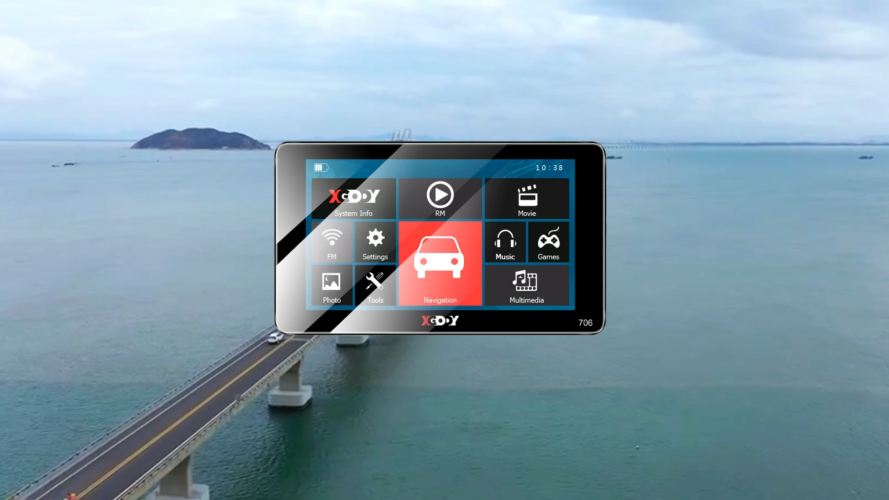 XGODY 706F/706BT 2.5D GPS Navigation For Car, With Latest Global Maps,