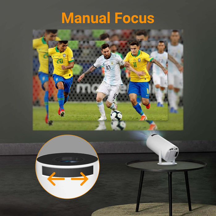 HY300 Mini Portable Projector With Apps Built-in, With Wi-Fi and Bluet