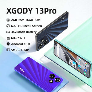 XGODY 13 Pro 6.6" Android 4G LTE Phone With Dual Sim Phones Unlocked A