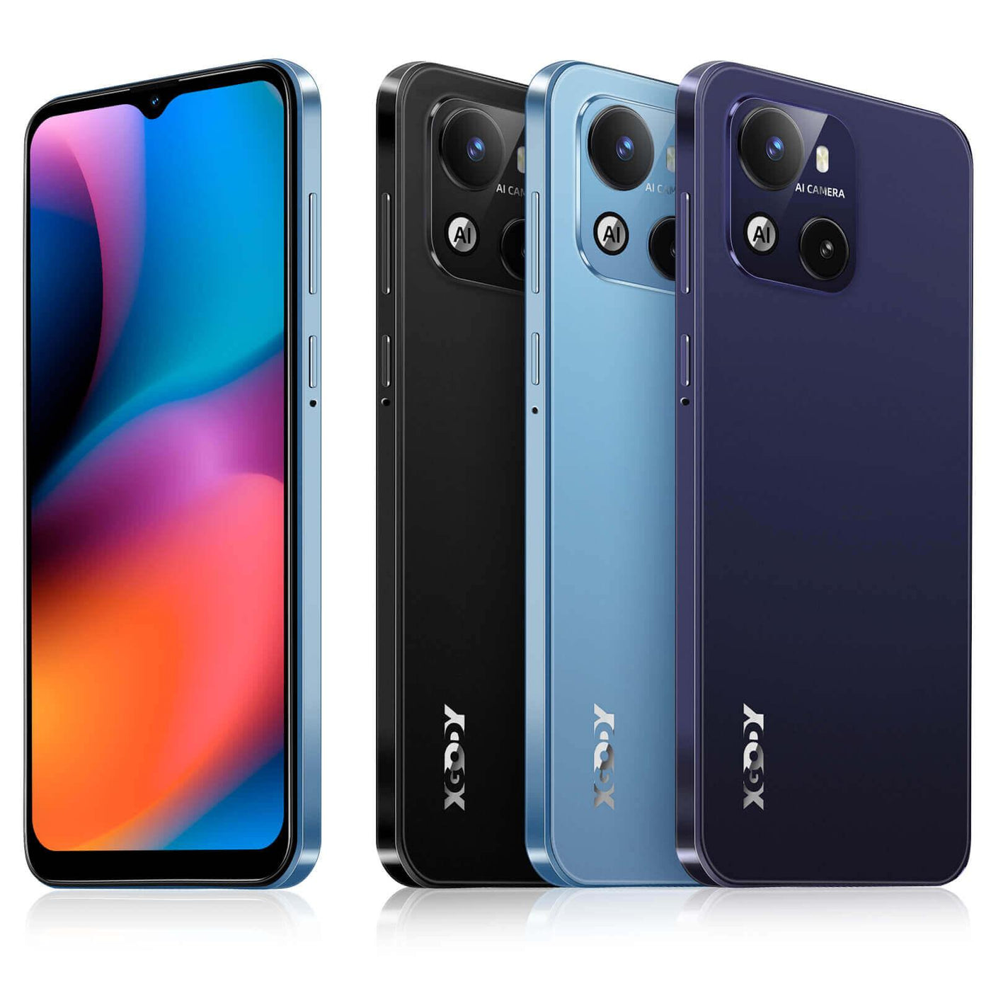 XGODY 6.3" Android Phone with Quad-Core Android 10, Dual 4G LTE - X18