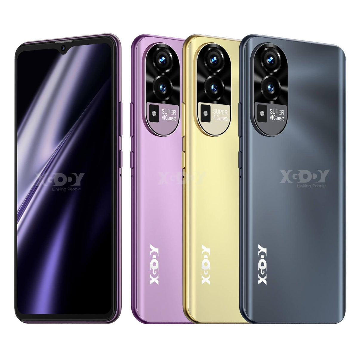 XGODY A53 Cellphone | 6.5" HD Display, Android 10.0, Dual Cameras, Fac