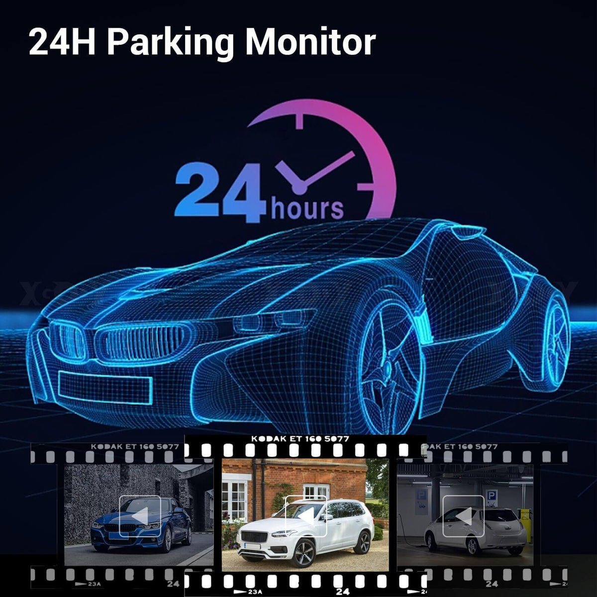 XGODY H13 Dash Cam | 10-Inch HD Display, 2.5K+1080P Resolution, Dual-L