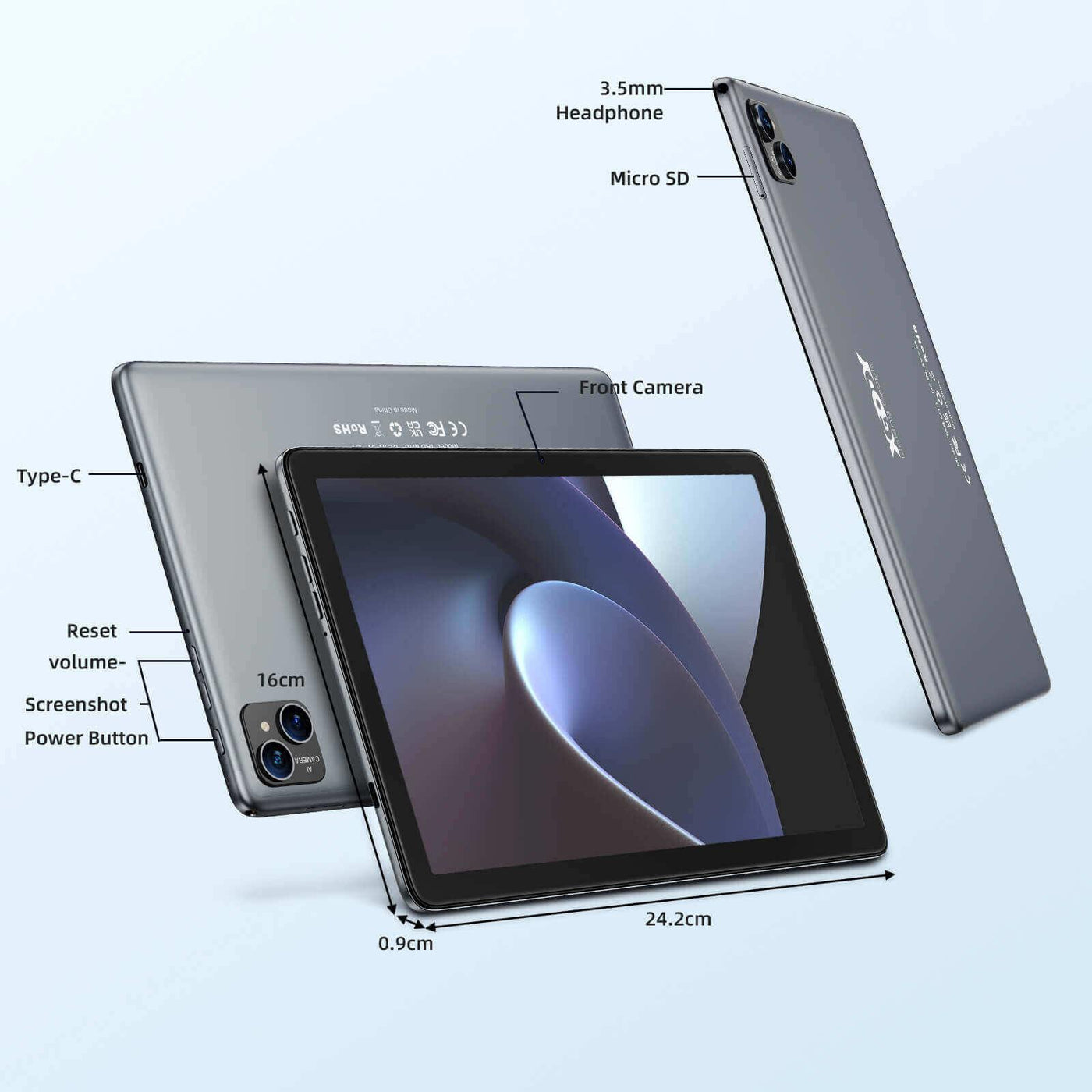 XGODY M10 10.1-inch HD Android 13.0 Tablet | 6GB+256GB | 13MP Camera