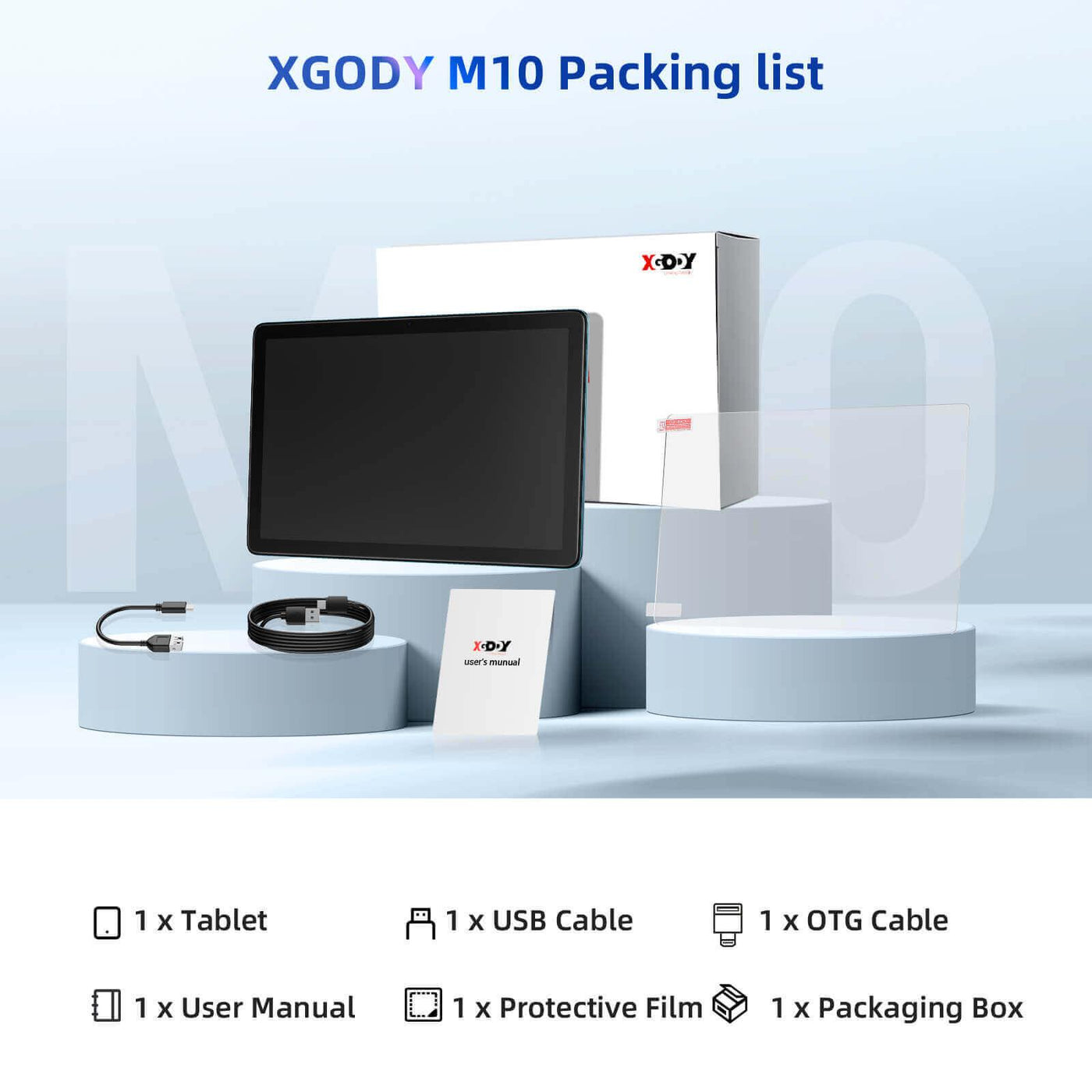 XGODY M10 10.1-inch HD Android 13.0 Tablet | 6GB+256GB | 13MP Camera