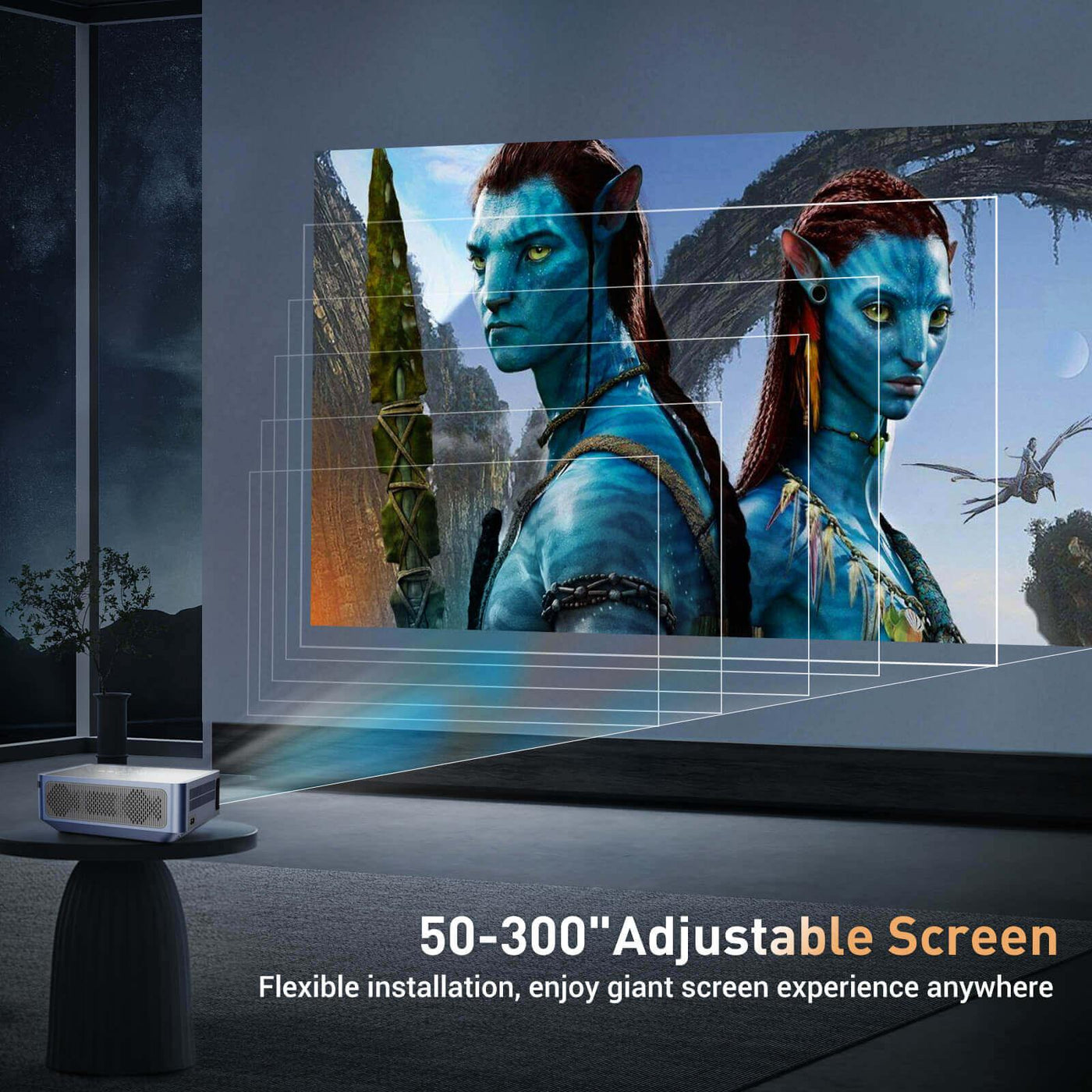 XGODY X1 Pro Home Theater | 1080p Native Resolution, 12,000 Lumens, 30