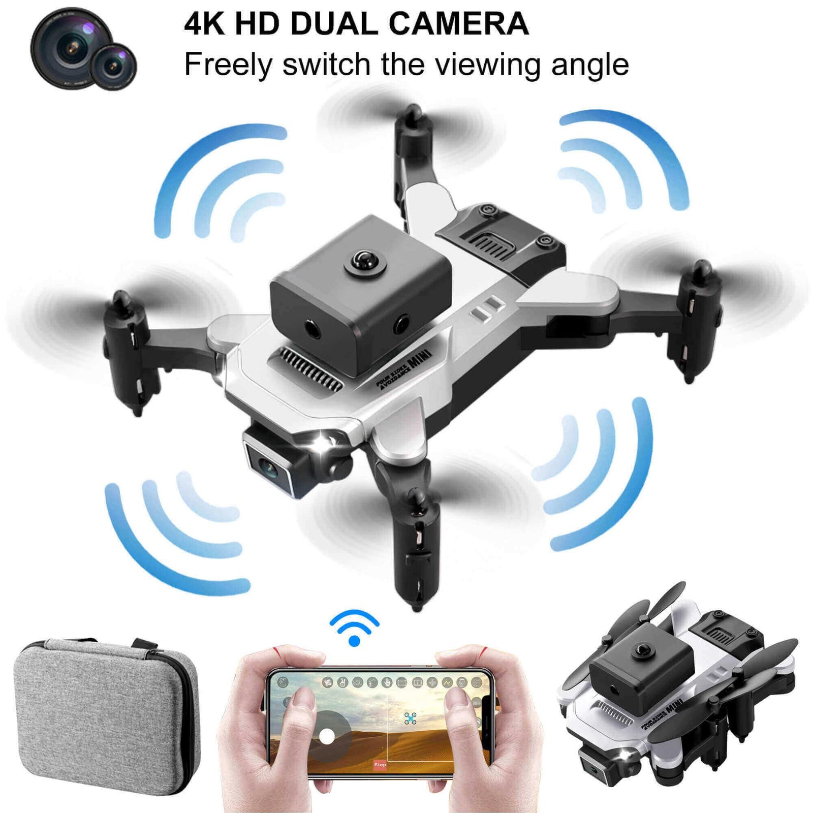 KY912 Mini Drone Four-Sided Obstacle Avoidance 4K High-Definition Came