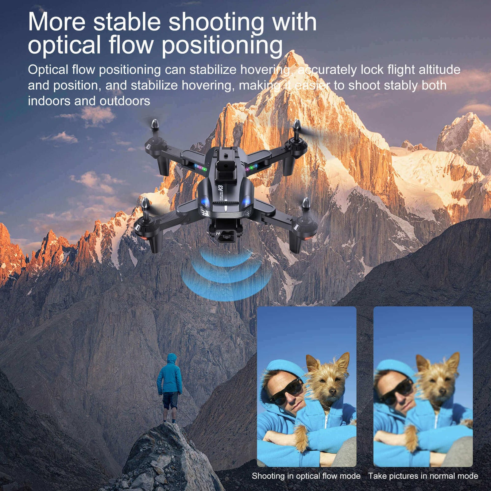 Mini Drone 4K Three-Sided Four-Axis Obstacle Avoidance Follow Foldable
