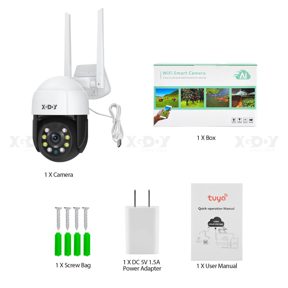 Outdoor IP66 Weatherproof Spotlight Security Camera with 2-Way Audio,