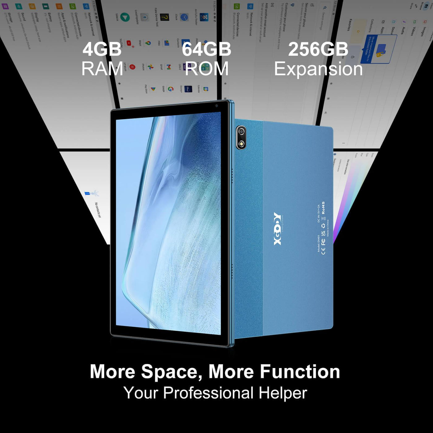 Top 10.4 Inch Android Tablet With Case, Keyboard Included, 64GB Tablets ...