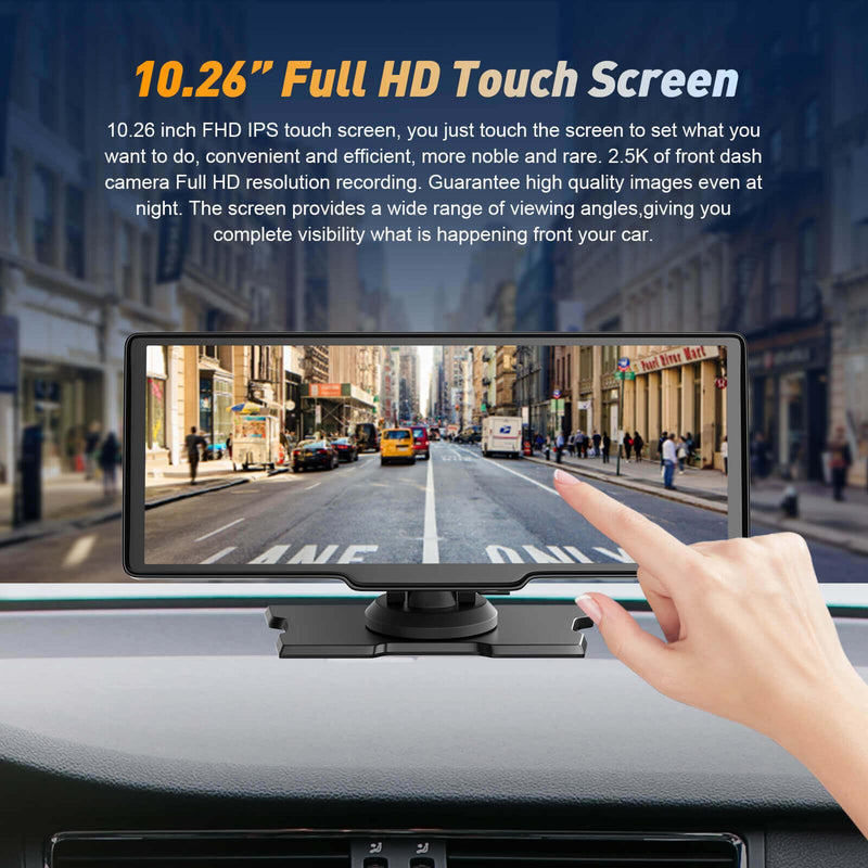 XGODY 1080P 10.26" IPS Screen Front And Rear Dual-Recording Camera Das