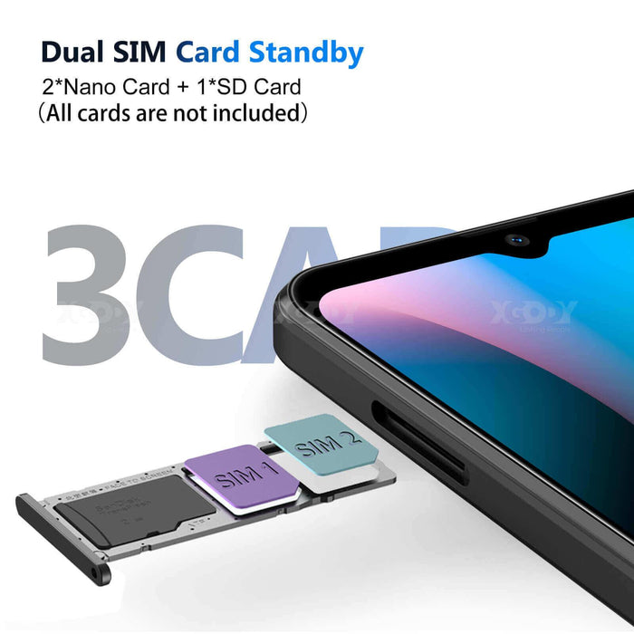 XGODY 6.3" Android Phone with Quad-Core Android 10, Dual 4G LTE - X18