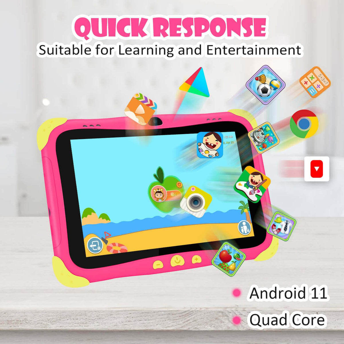 XGODY Android HD 8 Kids Tablet 32 GB Kid-Proof Case Dual Camera Educat