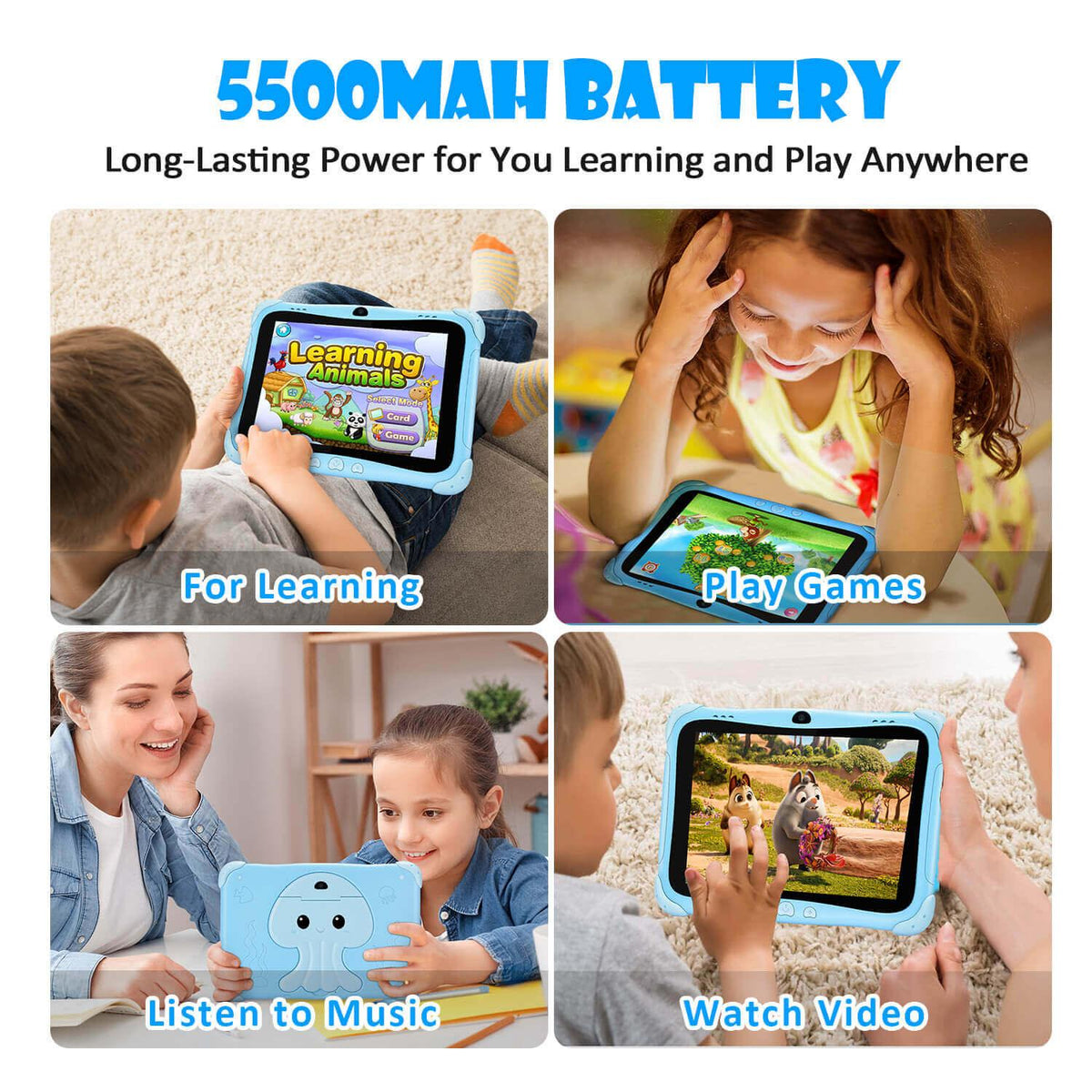 XGODY Android HD 8 Kids Tablet 32 GB Kid-Proof Case Dual Camera Educat