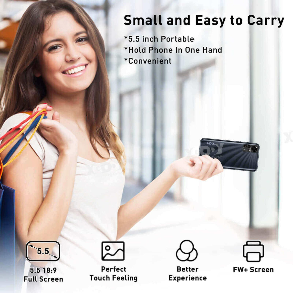 XGODY Android Phone X17 - Affordable 4G Smartphone with Dual SIM and E