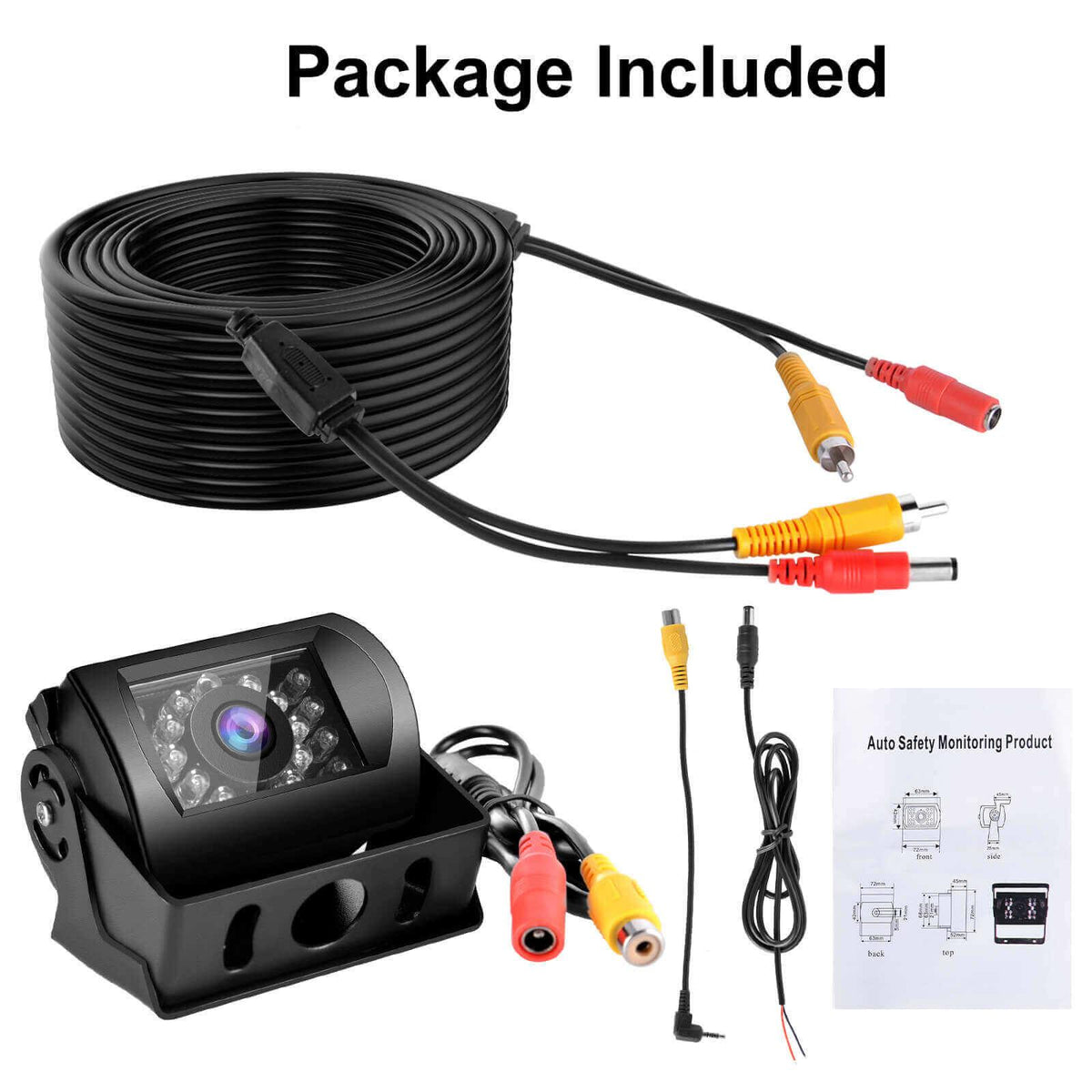 XGODY Back Up Camera For Truck, RV, Bus, lorry, large vehicle, 20m / 6