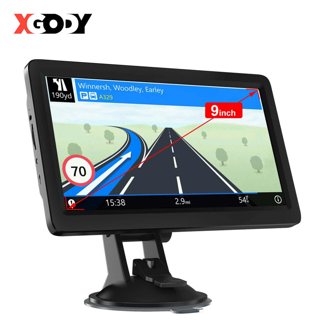 XGODY X10F/BT Newly Sat Navigation System, 9-inch HD Large Screen With