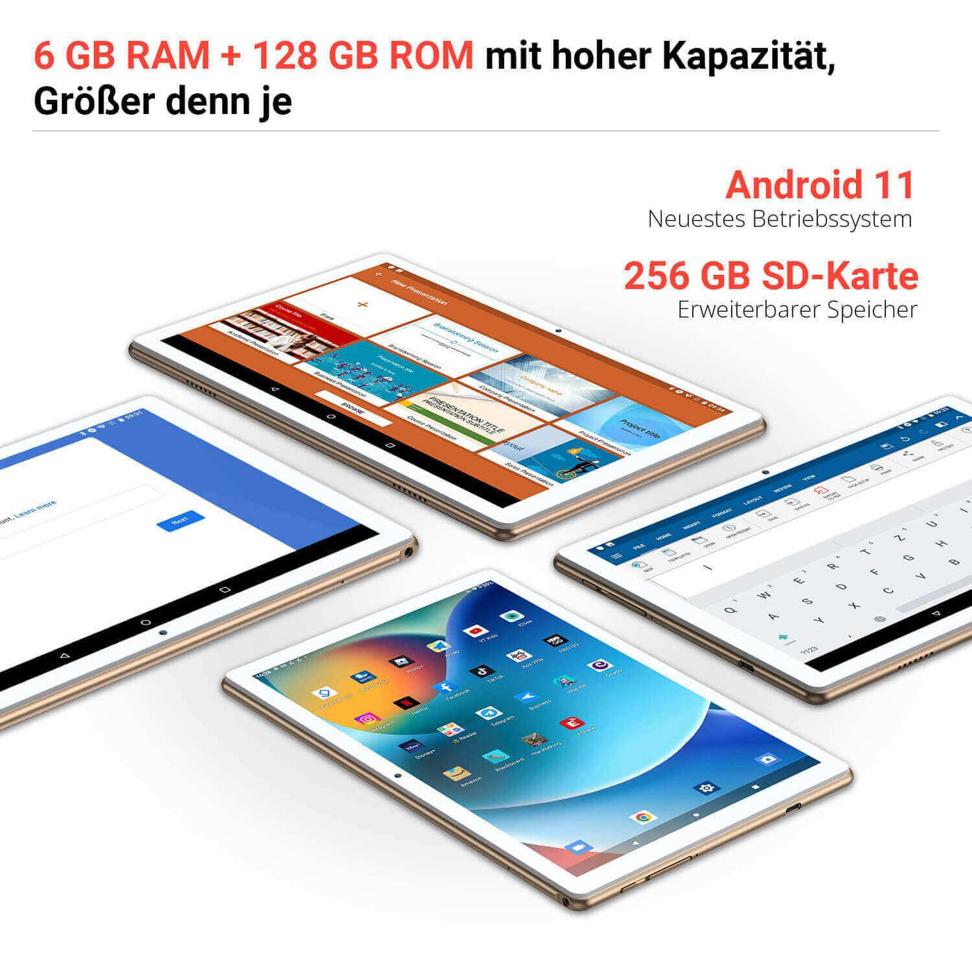 XGODY P60 PRO Tablet PC 10.1 Inch 4G Cellular Tablet PC with Bluetooth