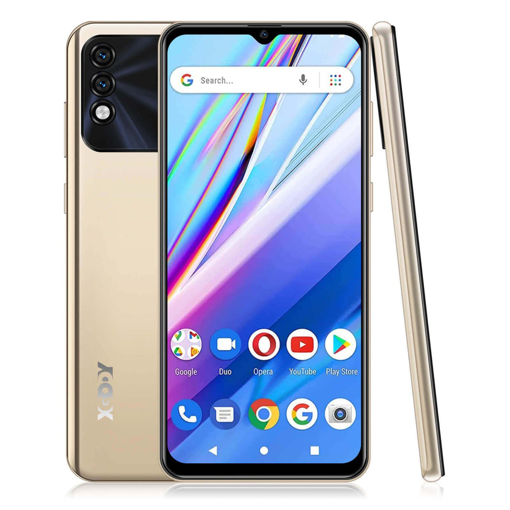 XGODY 6.3" Android Phone with Quad-Core Android 10, Dual 4G LTE - X18